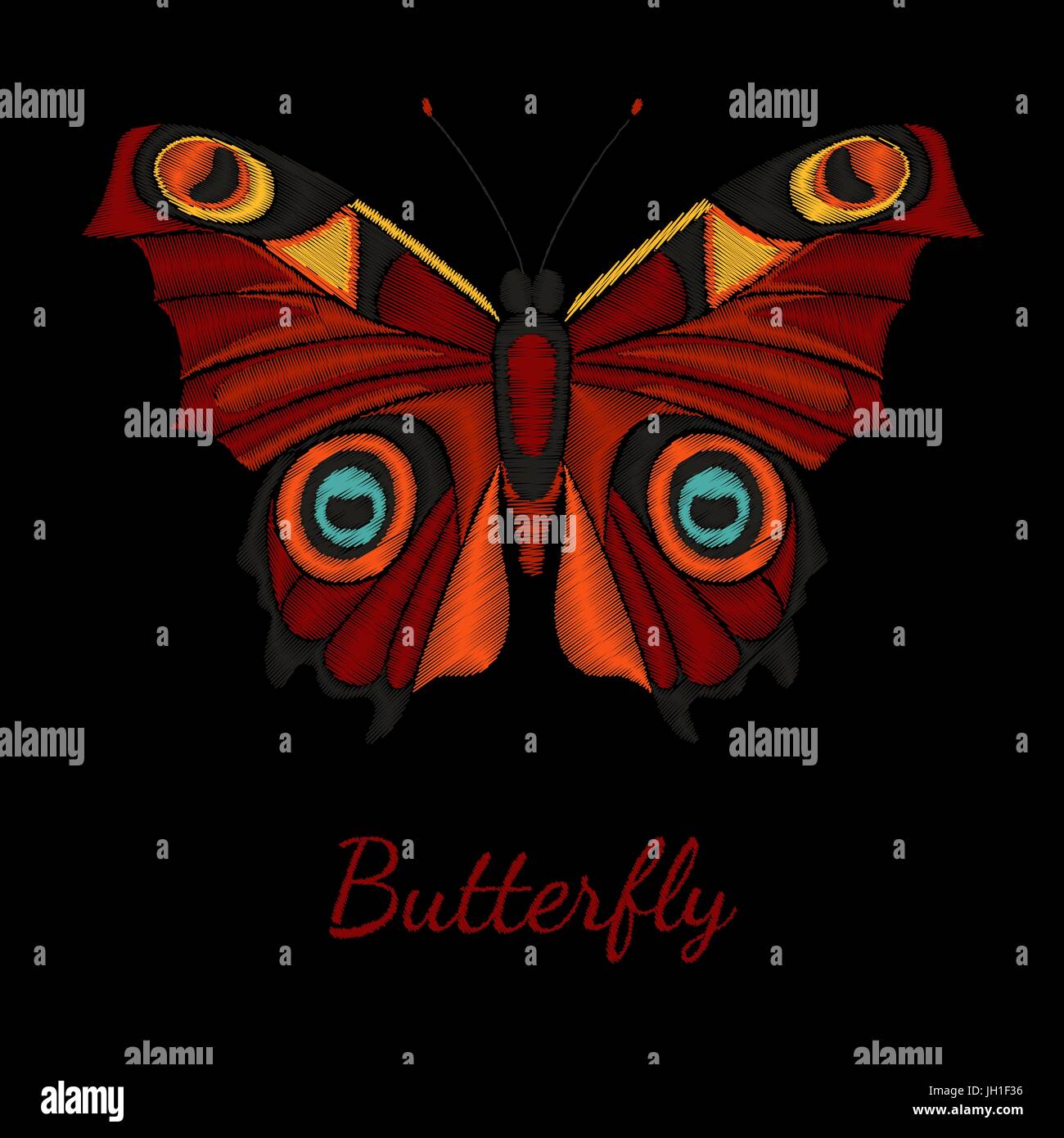 Vector Illustration of embroidery Patch for Design, Fashion, Background ...