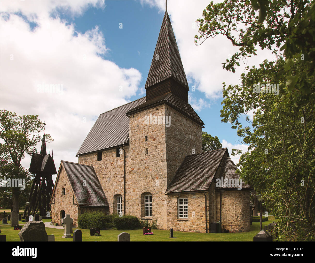 Image of the early medieval church of Hossmo, Sweden Stock Photo - Alamy
