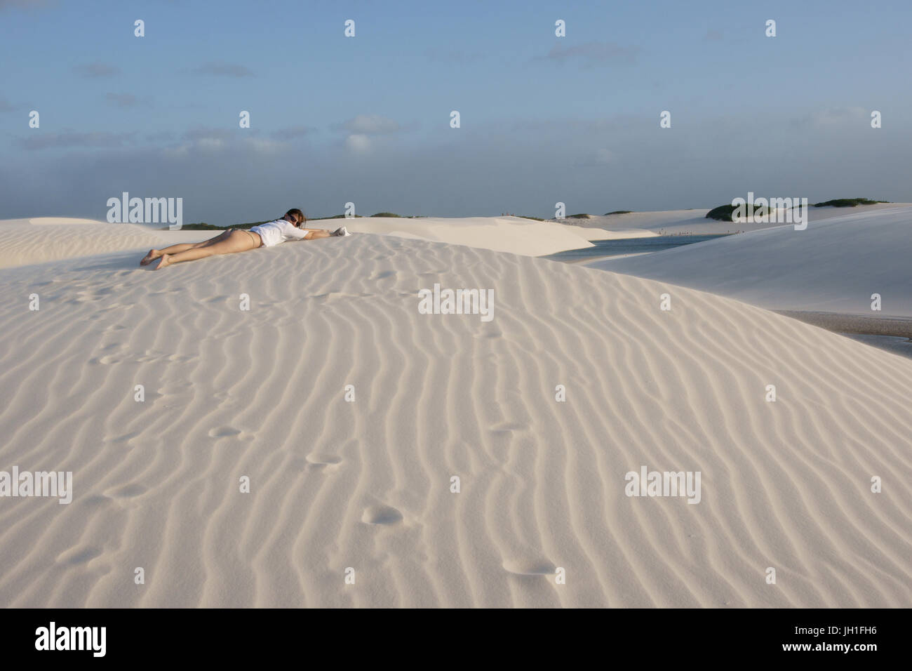 Oasis, people, dunes, Lençóis Maranhense, Lacs Maranhão, Lençois ...
