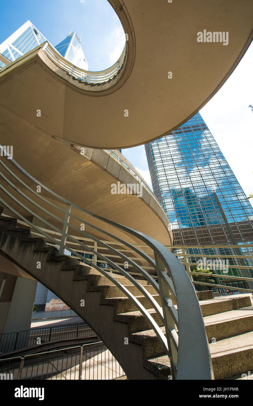 People walking down spiral staircase hi-res stock photography and ...
