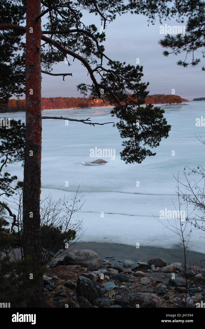 Winter landscape in Finland Stock Photo - Alamy