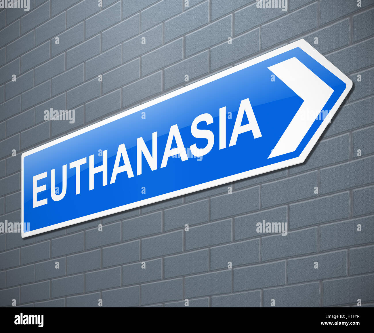 3d Illustration depicting a sign with a euthanasia concept Stock Photo ...