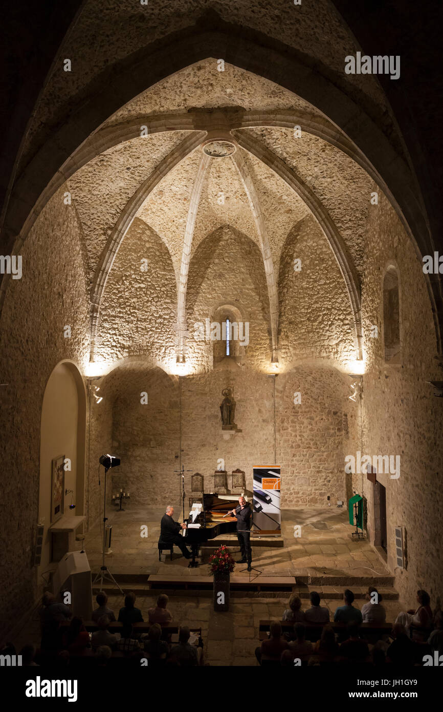 Flautist Stefano Maffizzoni and pianist Palmiro Simonini performing at ...