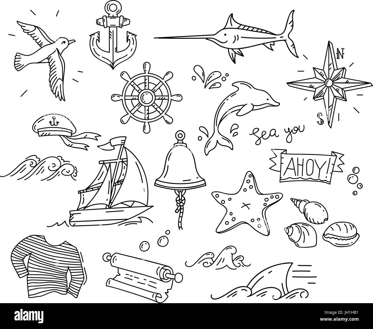 Hand drawn curl hi-res stock photography and images - Alamy