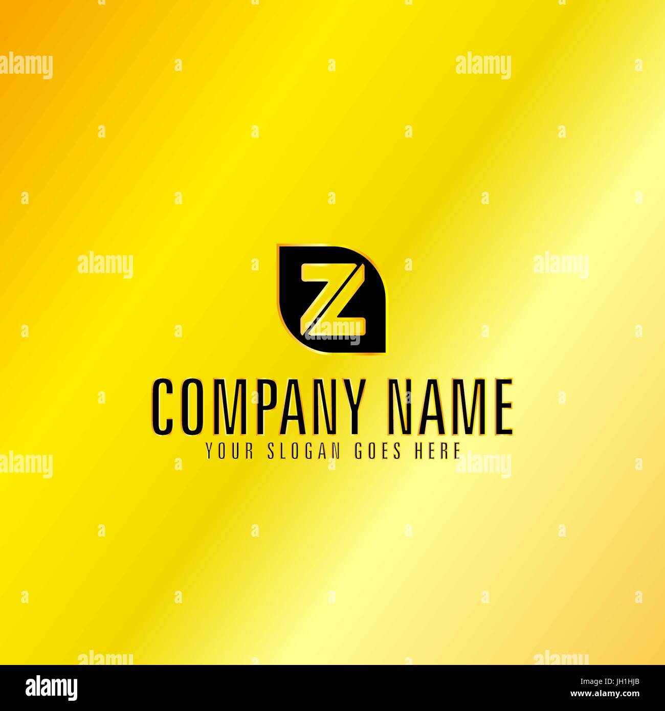 Black Letter Z Emblem with Golden Background, Vector, Illustration ...
