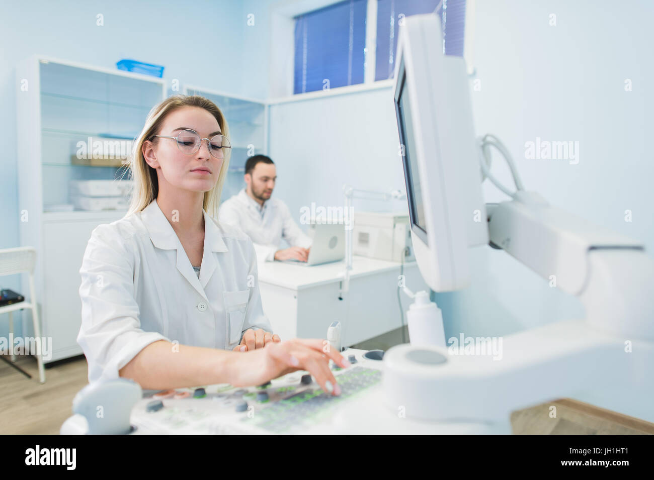 Scientist analysing data computer hi-res stock photography and images ...
