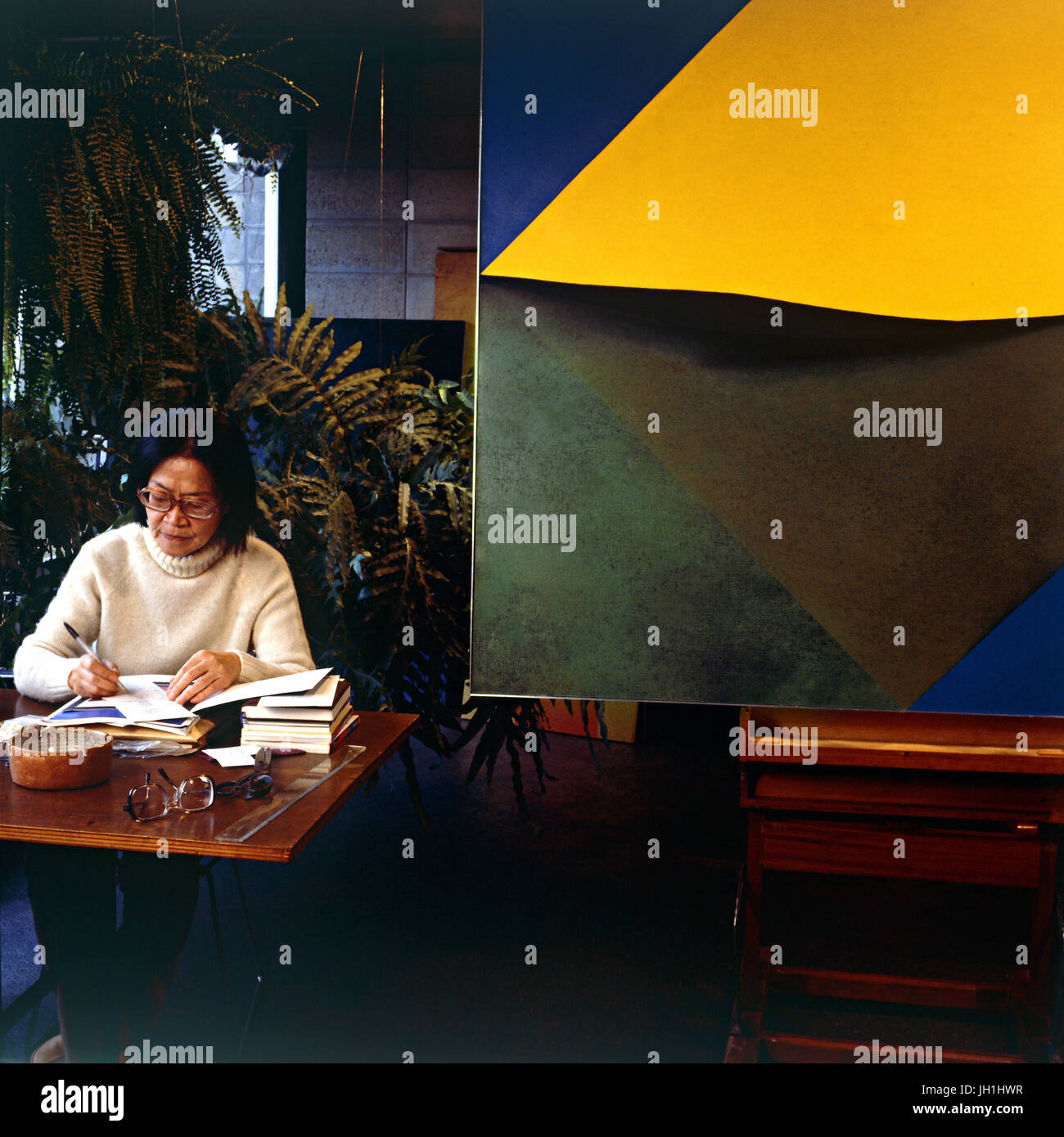 Painter, artist, Tomie Othake, São Paulo, Brazil Stock Photo - Alamy