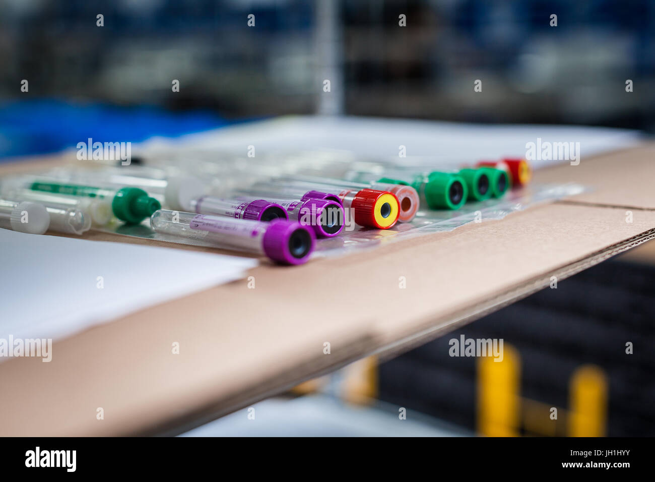 Blood testing kits ready to be used for test blood for a variety of ...