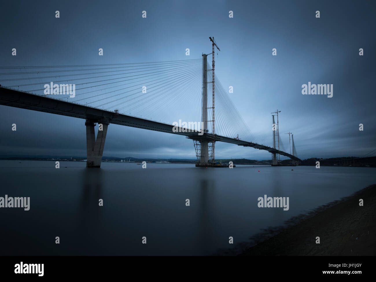Three tower cable stayed bridge hi-res stock photography and images - Alamy