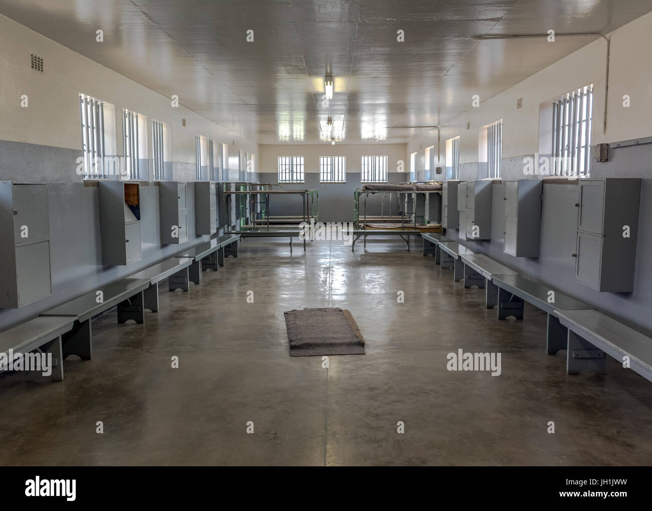Cape Town, South Africa - March 03, 2017: Robben Island Prison communal ...