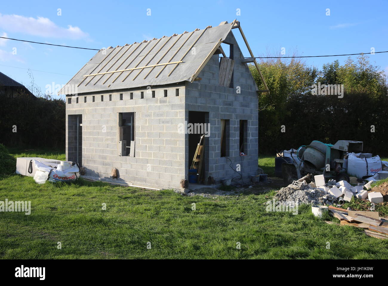 House building. France Stock Photo - Alamy