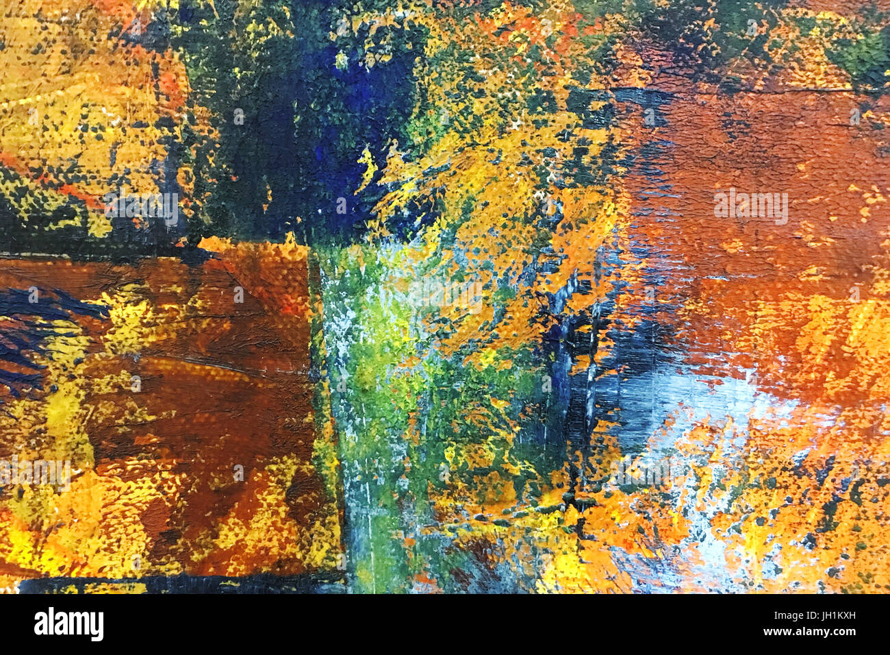 abstract hand painted canvas background with expressive vibrant brush ...