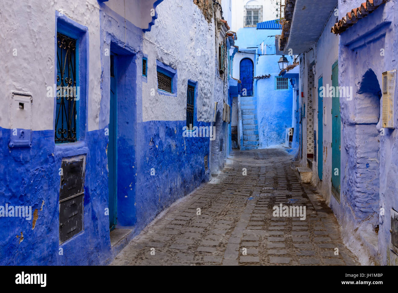 Typical alley in chefchaouen hi-res stock photography and images - Alamy