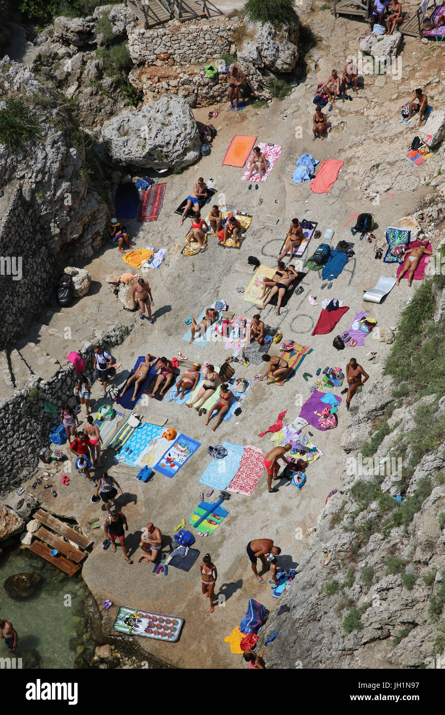 Cholo beach, Puglia. Italy Stock Photo - Alamy