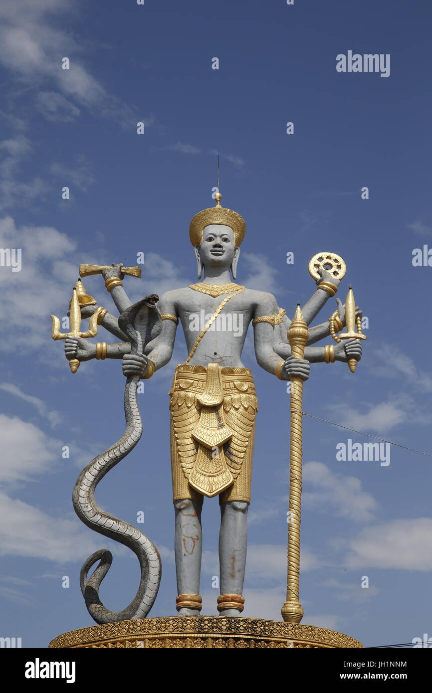 Vishnu statue over a Battambang crossroads. Cambodia Stock Photo - Alamy