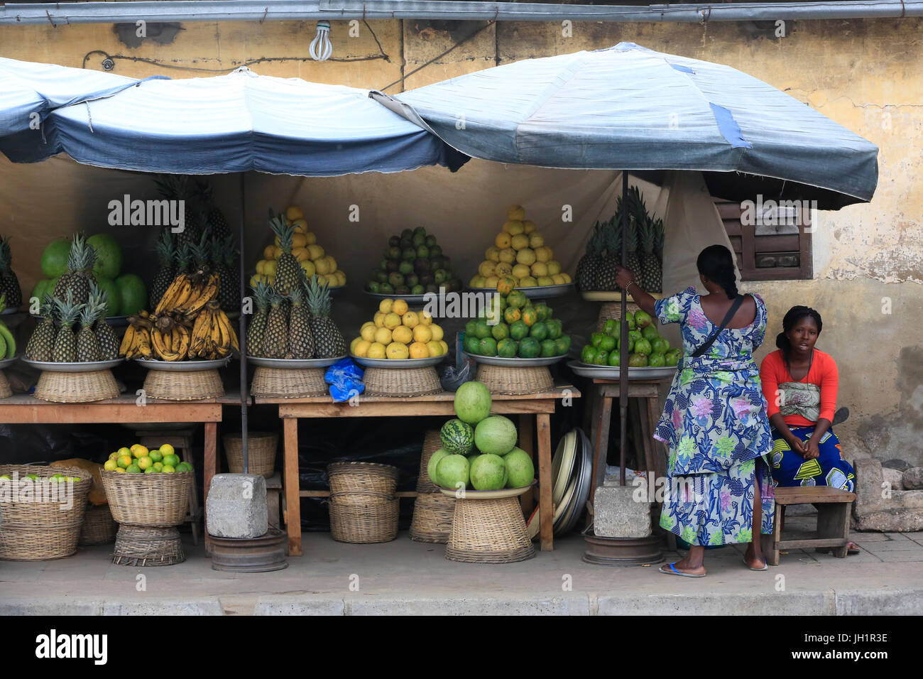 African fruits market. Lome. Togo Stock Photo - Alamy