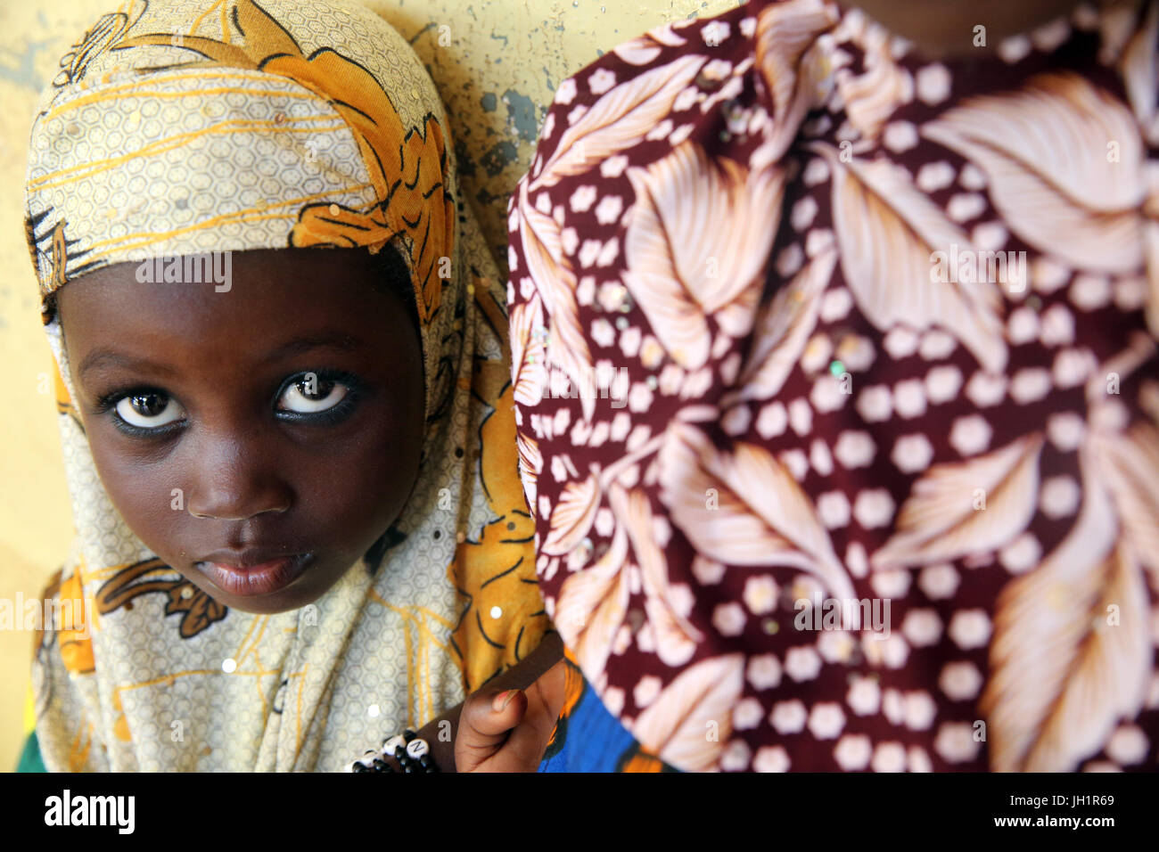 Africain girl wearing muslim veil. Togo Stock Photo - Alamy
