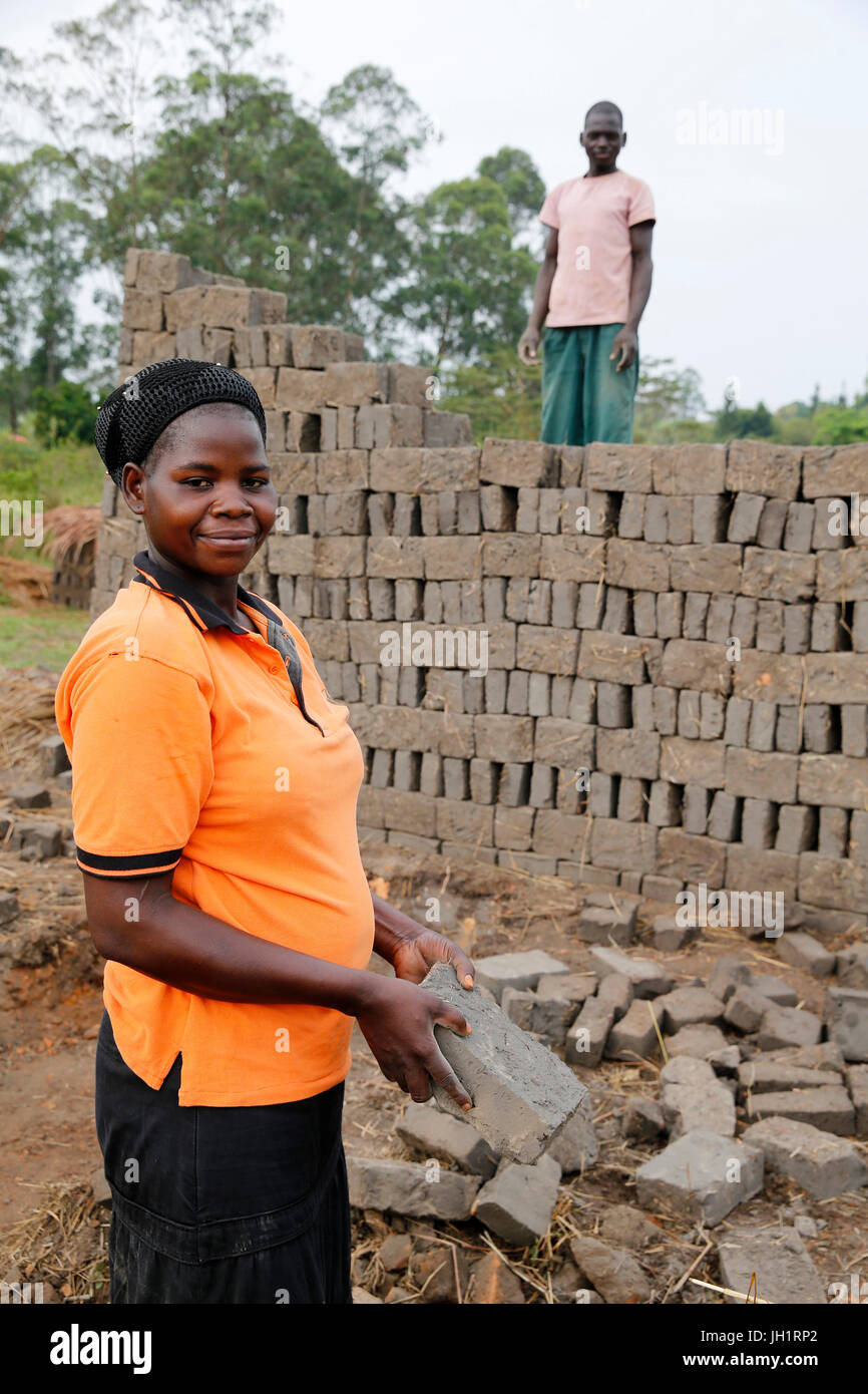 Evelyn Oryemao runs a brick factory financed by a 700,000 UGS loan from ...