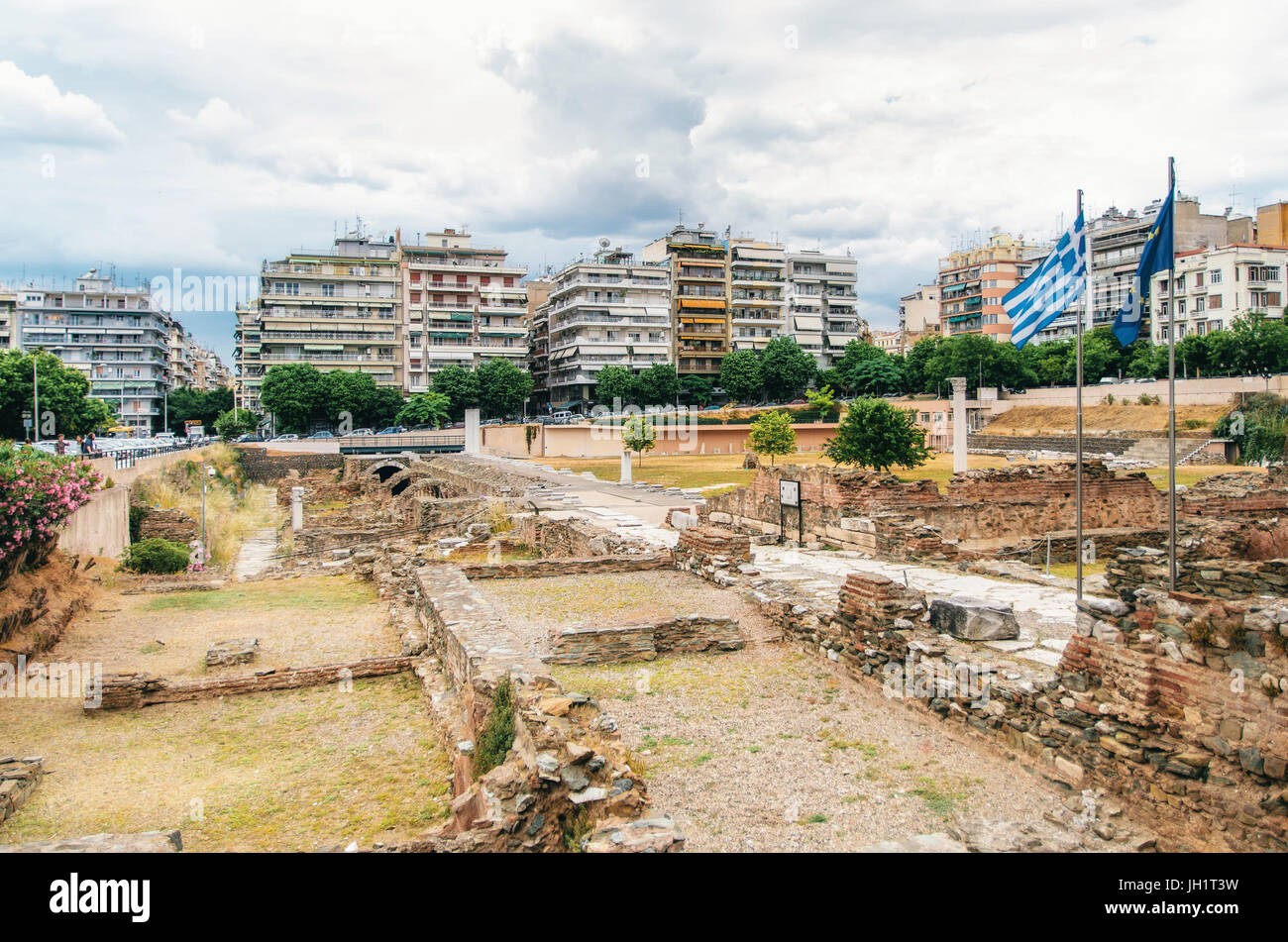 THESSALONIKI, GREECE - MAY 27, 2015: Archaeological excavations of the ...
