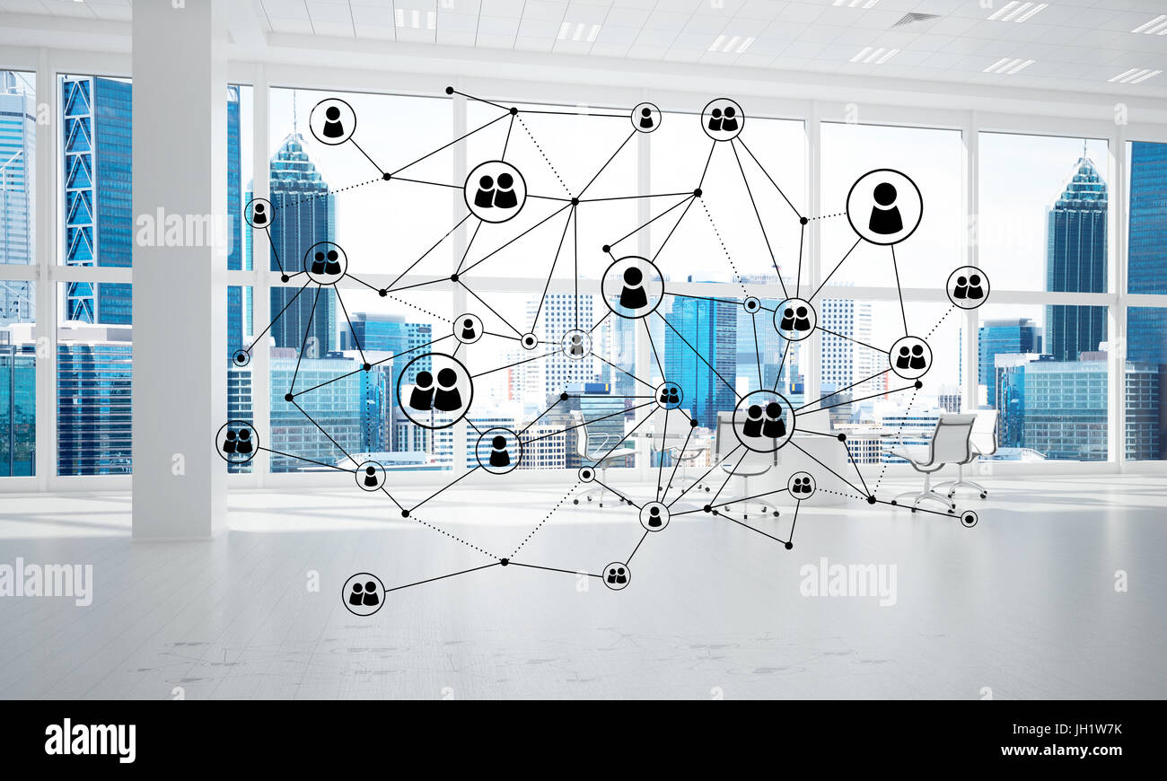 Networking and wireless connection as concept for effective modern ...