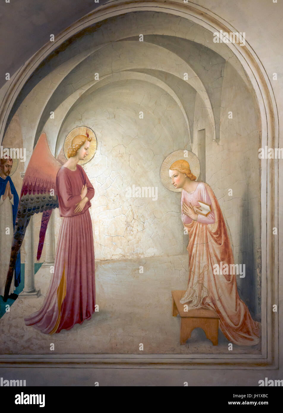 The Annunciation, Cell 3, by Fra Beato Angelico, 1440-1442, Convent of San Marco, Florence ...