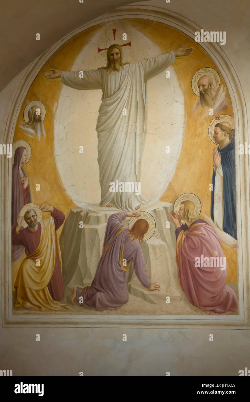 Transfiguration, Cell 6, by Fra Beato Angelico, 1440-42, Convent of San ...