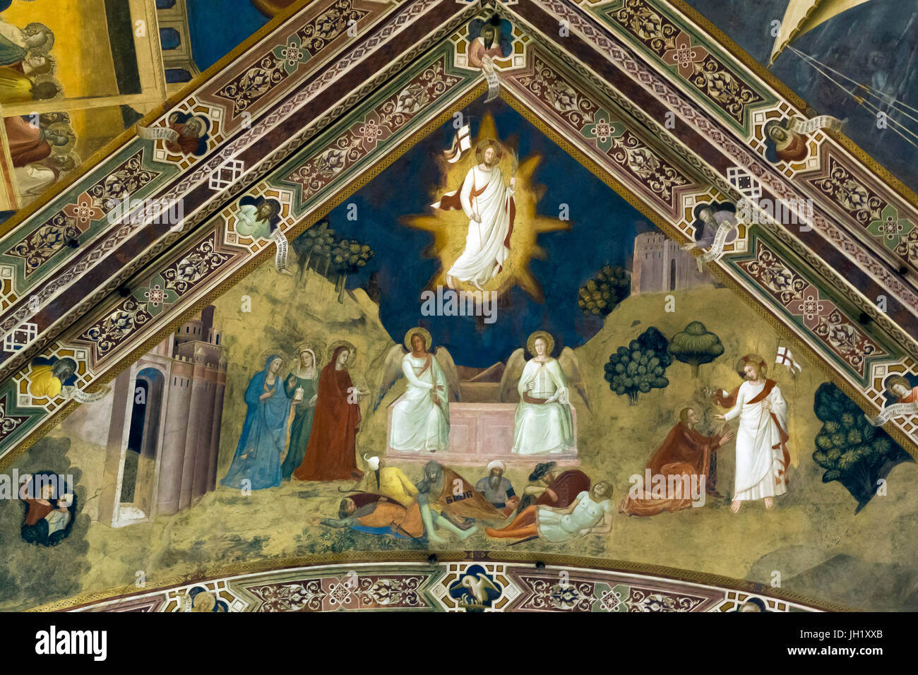 Resurrection, Frescoes by Andrea di Bonaiuto, 1365-1367, Apsidal Chapel ...
