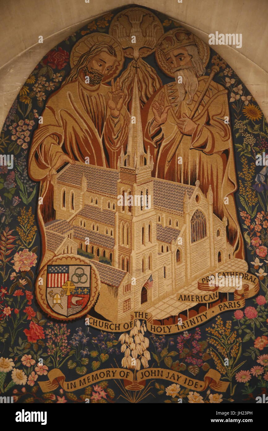 The American cathedral of the Holy Trinity, Paris. France Stock Photo ...
