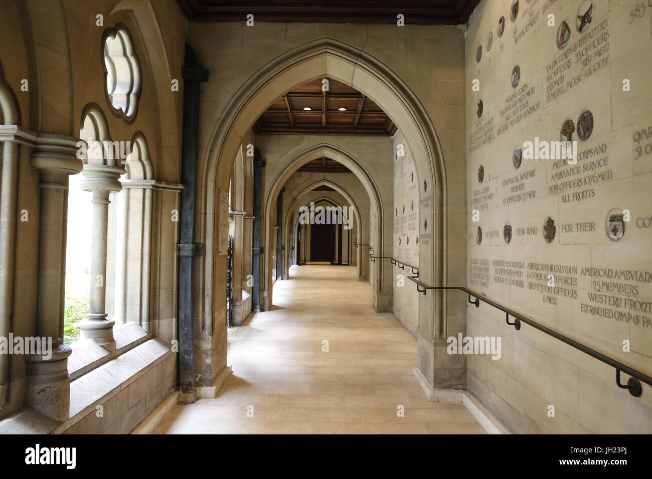 The American cathedral of the Holy Trinity, Paris. Cloister. France ...