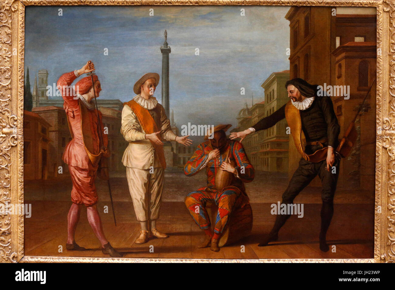 Louvre museum. The grave of Master Andrew, Italian comedy. Claude ...