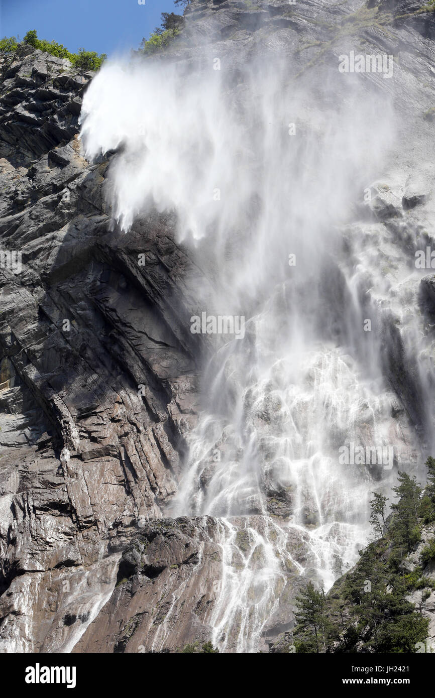 French Alps. Waterfall of Arpenaz. France Stock Photo - Alamy