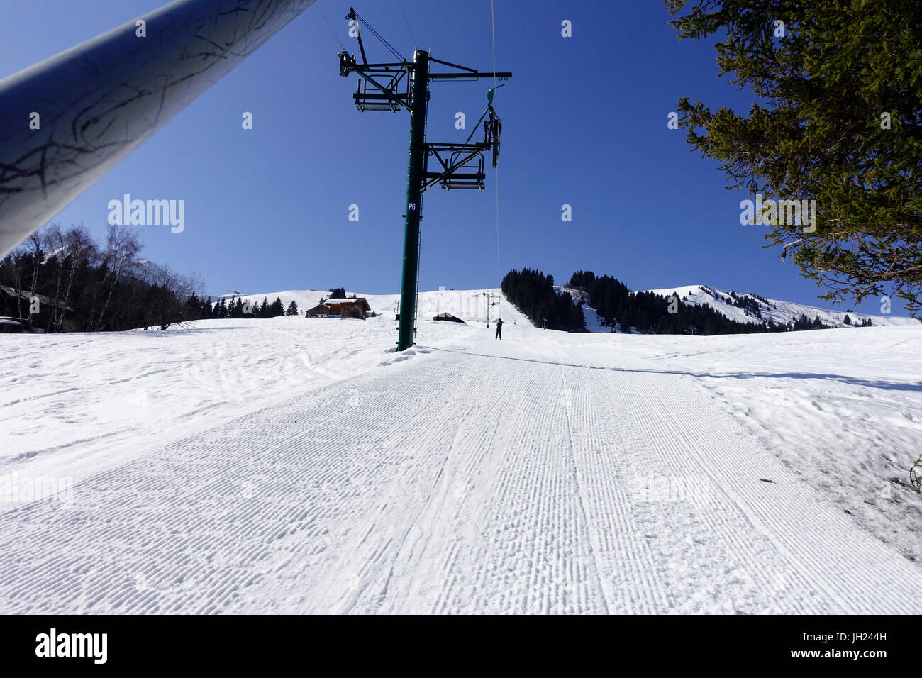 French Alps. Ski lift. France Stock Photo - Alamy