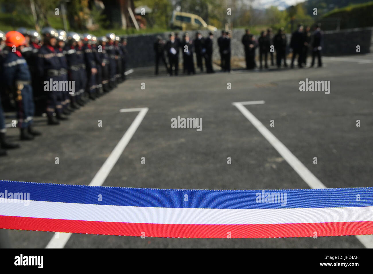 New Firehouse. Firefighter ceremony. France Stock Photo - Alamy