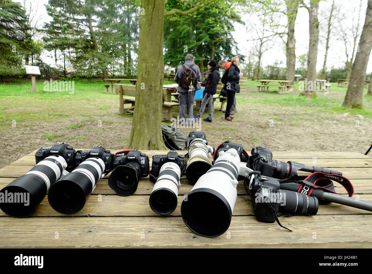 Photography club. Cameras and lenses Stock Photo - Alamy
