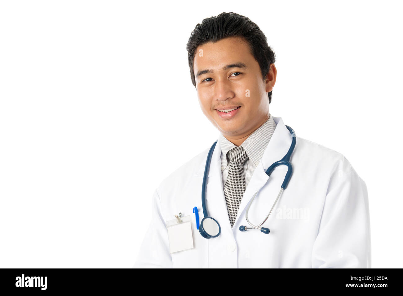 Portrait of attractive young male Southeast Asian medical doctor ...