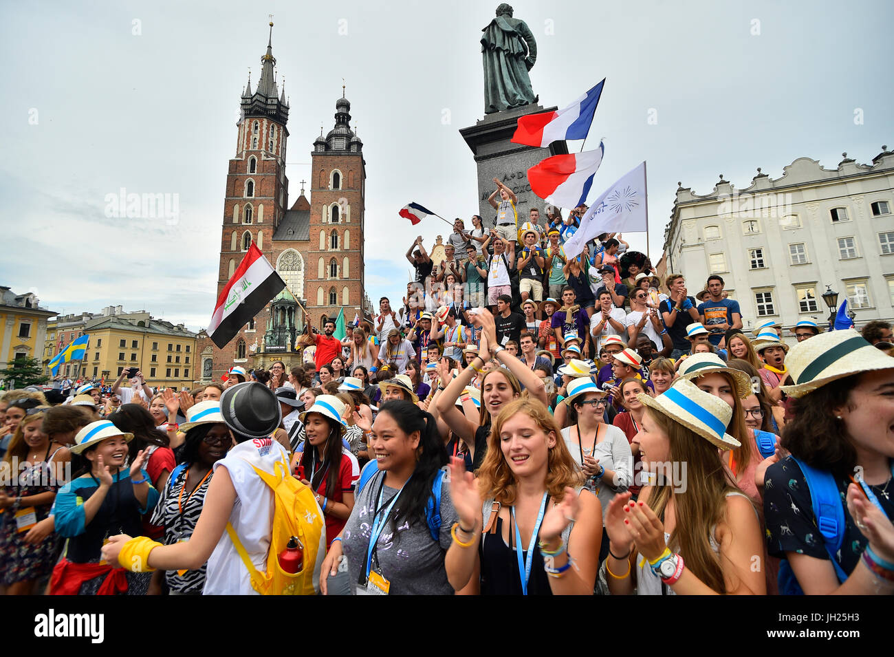 World Youth Day. Krakow. 2016. Pilgrims. Poland Stock Photo - Alamy