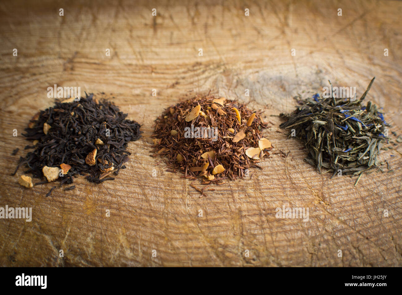 Tea Still Life, Green Tea, Red Tea, Black Tea Stock Photo - Alamy