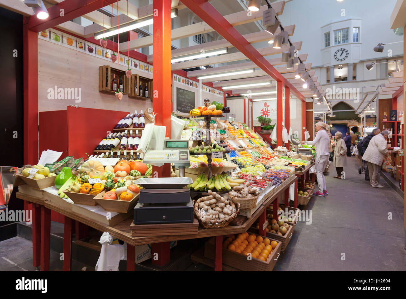 Market hall, Stuttgart, Baden-Wurttemberg, Germany, Europe Stock Photo ...