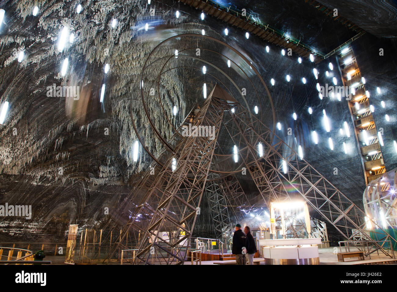 Rudolf Mine in Salina Turda salt mine in Turda city, Romania, Europe ...