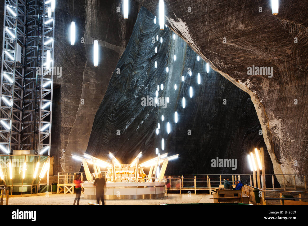 Salina Turda, underground salt mine tourist attraction in Turda city ...
