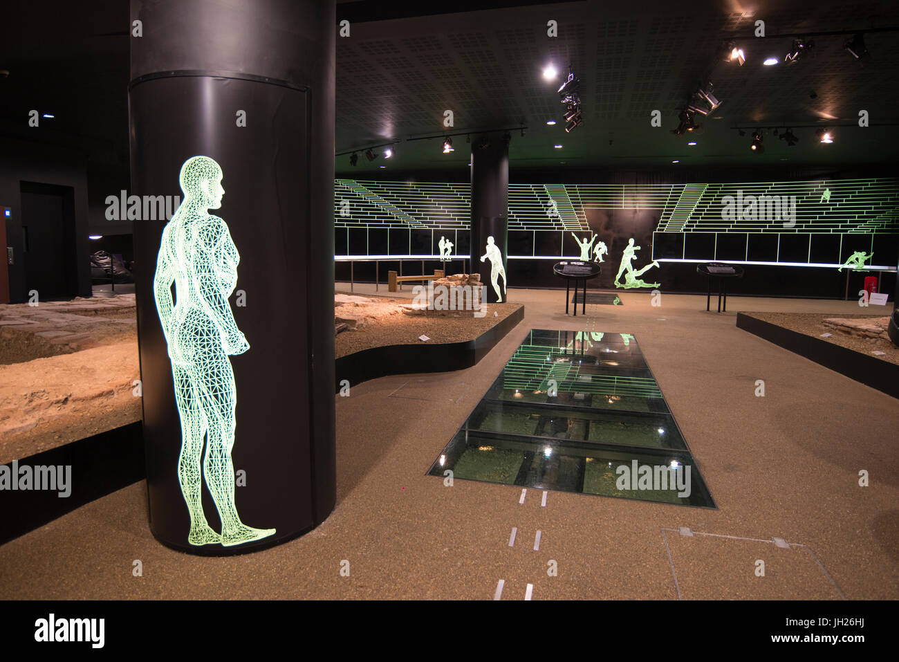 Remains of the Roman amphitheatre discovered in the basement of the ...