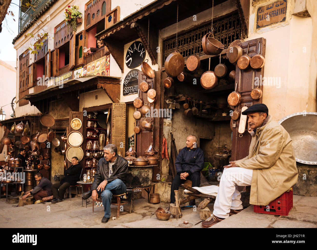 Place Seffarine, Medina, Fes el Bali, Fes, Morocco, North Africa ...