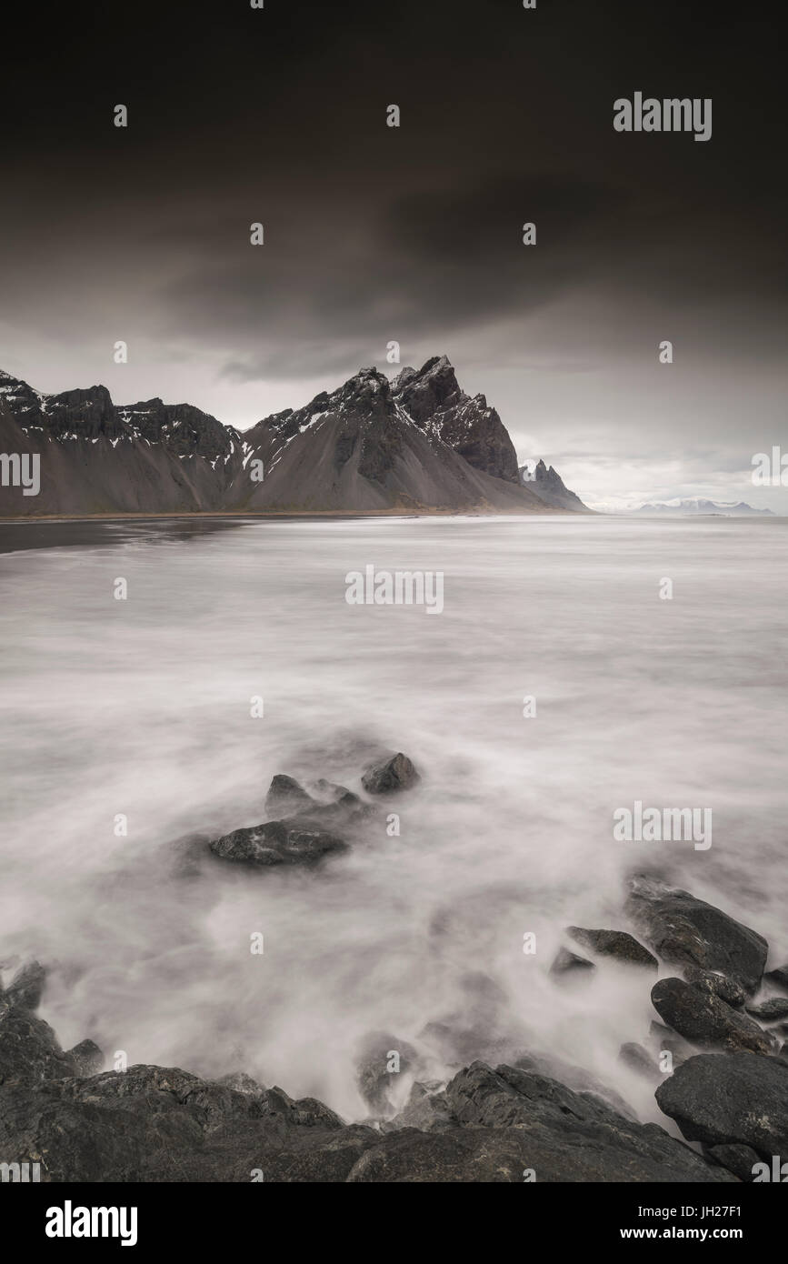 Vestrahorn mountains at Stokksness, Iceland, Polar Regions Stock Photo ...