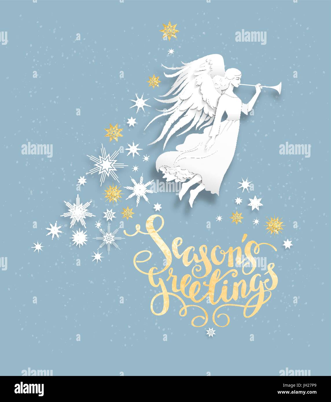 Angel and snow Stock Vector Images - Alamy