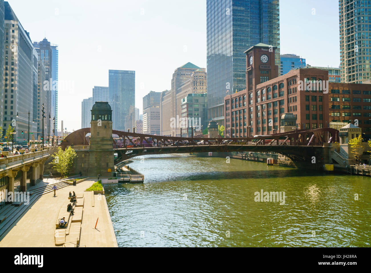 Chicago River Walk, Chicago, Illinois, United States of America, North ...