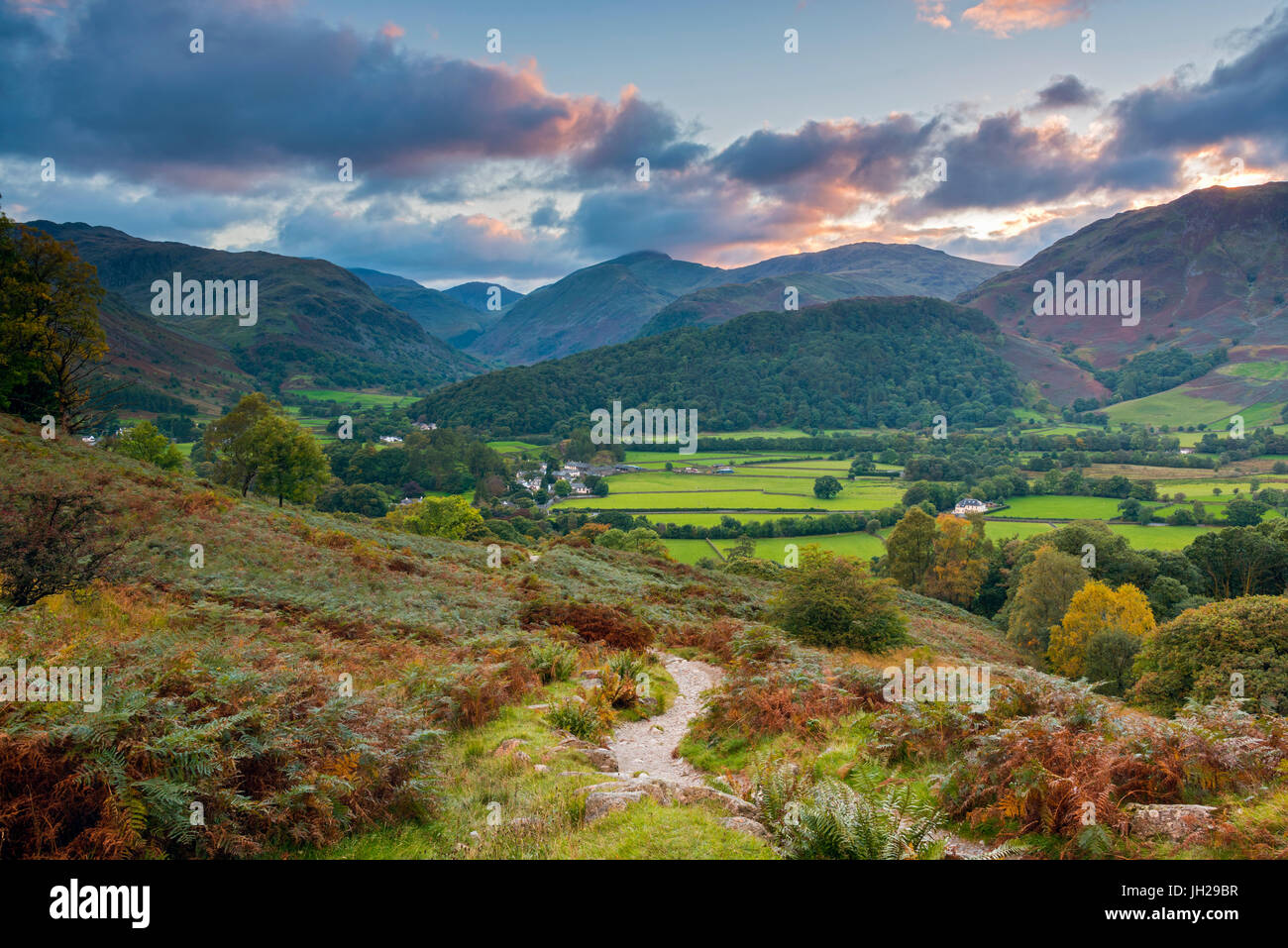 Rosthwaite, Borrowdale, Lake District National Park, Cumbria, England ...