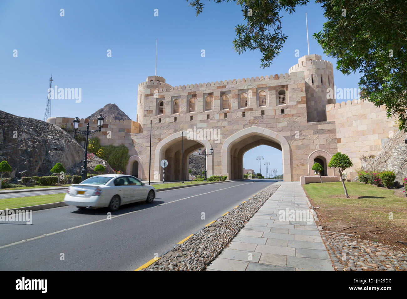 Muscat Gate and entrance to the City of Muscat, Muscat, Oman, Middle ...