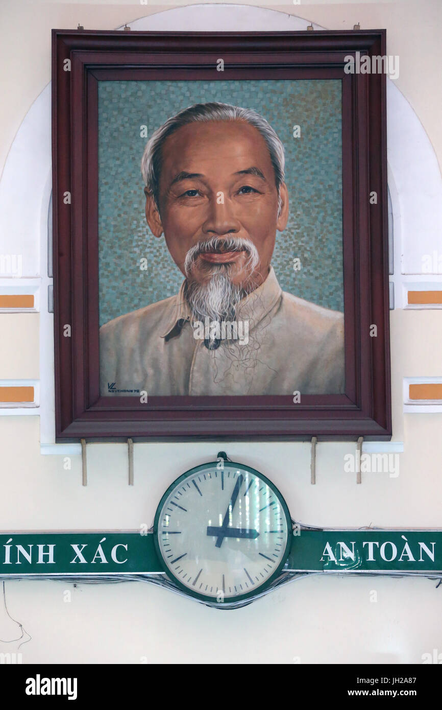 Painting of Ho Chi Minh. President (1945Ð69) of the Democratic Republic ...