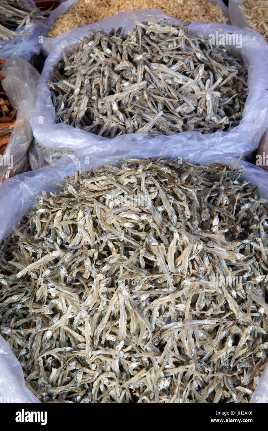 Vung Tau fish market. Dried fish for sale. Vietnam Stock Photo - Alamy