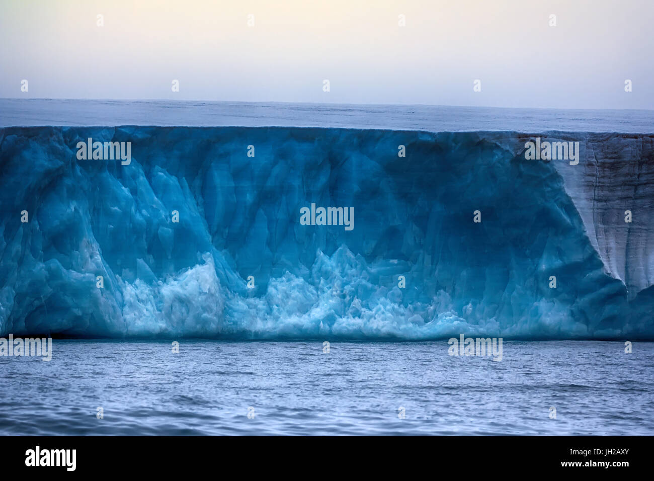 Wall of Ice sheet glacier (zone of ablation). Franz-Joseph Land, Rudolf ...